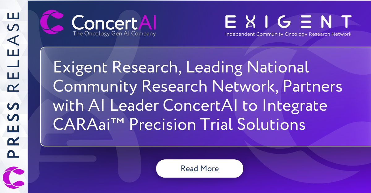 Exigent Research, Leading National Community Research Network, Partners with AI Leader ConcertAI ...